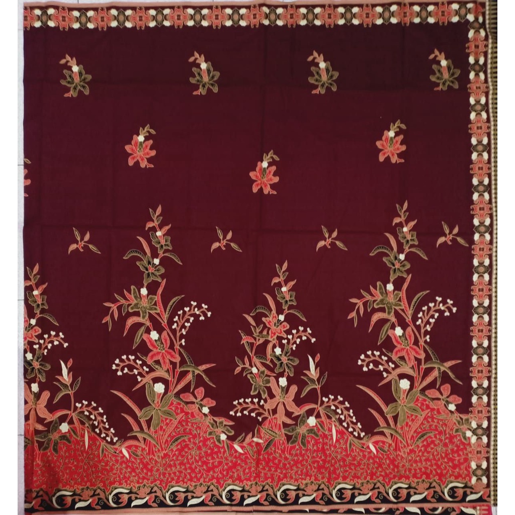 Jual Kain Batik Halus Motif Kembang Melati Seri Hitam Manis | Shopee ...