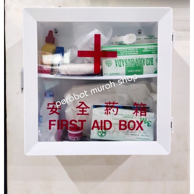 Jual Box obat P3K/kotak obat/kotak obat bisa digantung/kotak serbaguna ...