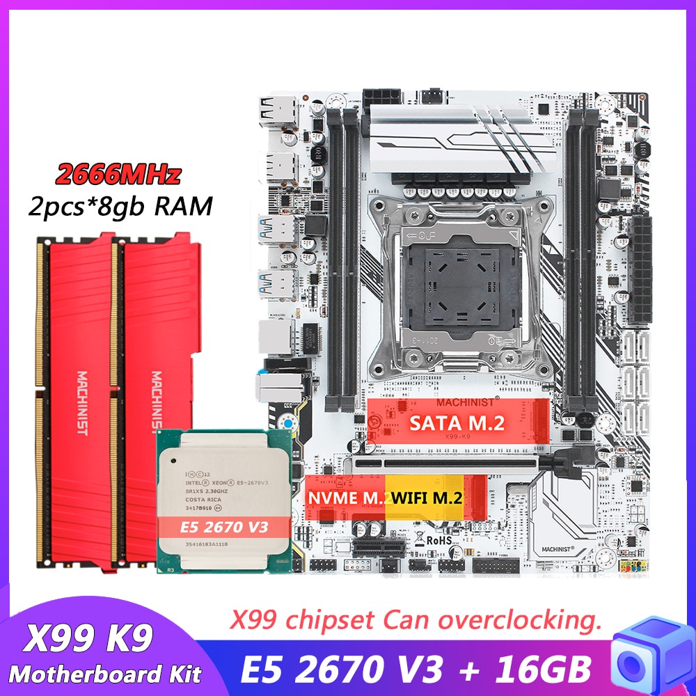 Jual Preorder Machinist X99 Lga 2011 3 Motherboard Set Kit With Xeon E5