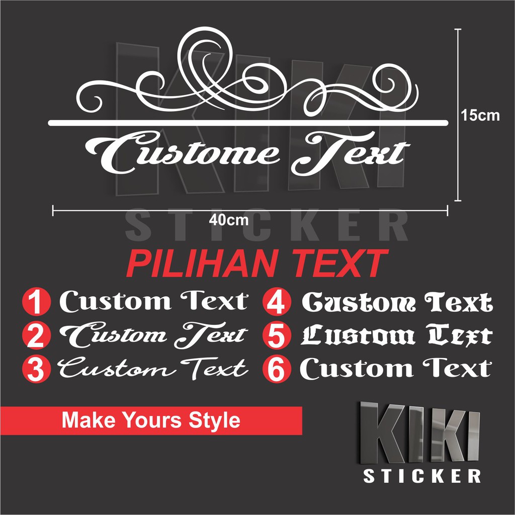 Jual CUTTING STICKER - STICKER KACA MOBIL RUMAH KANTOR - CUSTOM NAMA ...