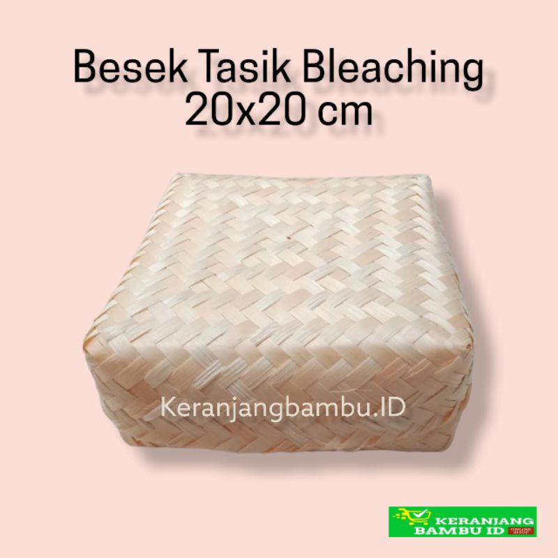 Jual SEPASANG Besek Bambu Tasik Ukuran 20x20 cm Wadah Kotak Nasi ...