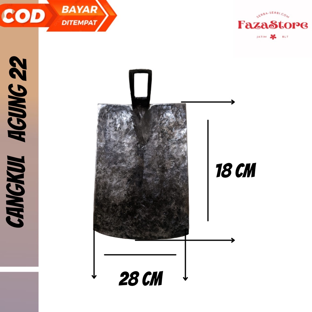 Jual CANGKUL/PACUL AGUNG 22 BESI ISEN BAJA TRADISIONAL PANDE KOKOH ...