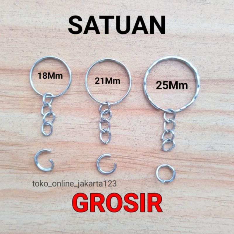 Jual Ring gantungan kunci gerigi ukuran 25 mm Ring ganci uk 2,5 Cm ...