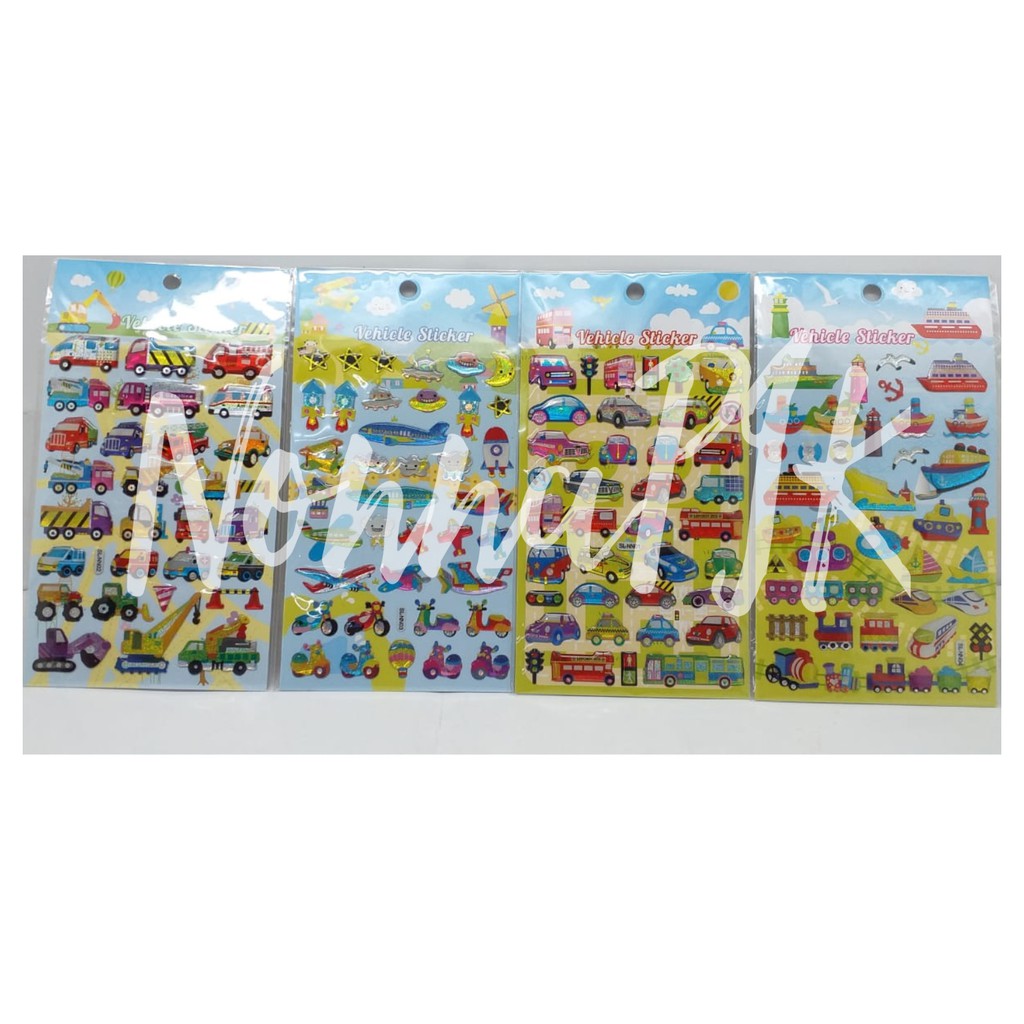 Jual Sticker non-Karakter Cute Transport Kendaraan. Stiker Hadiah Anak ...