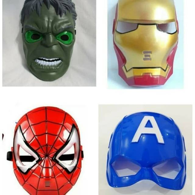 Jual Mainan topeng superhero avengers spiderman hulk iroman Indonesia ...