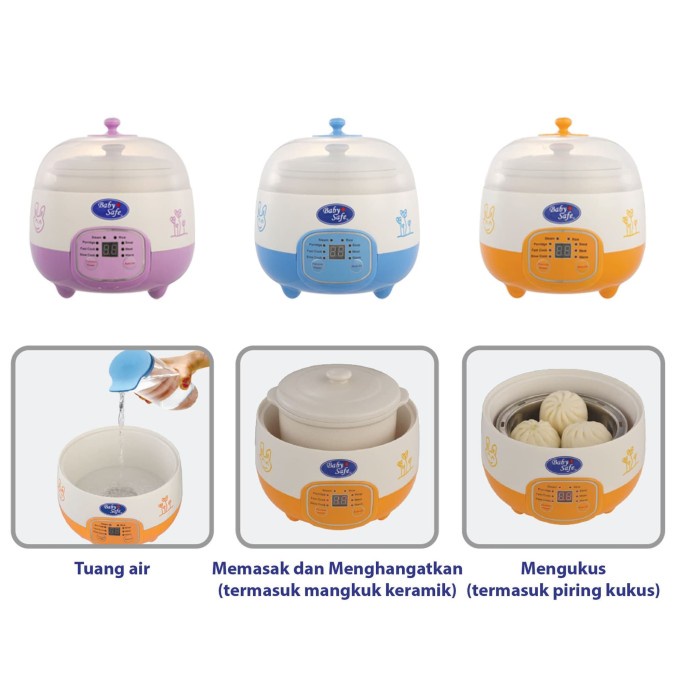 Jual Digital Steam Cooker Food Processor Mpasi Bayi Anak - Biru Muda ...