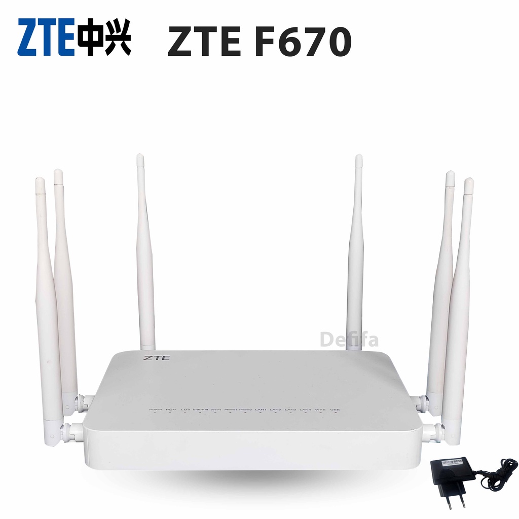 Jual Modem FTTH Wireless WIFI ZTE ZXHN F670 ONT GPON | Shopee Indonesia