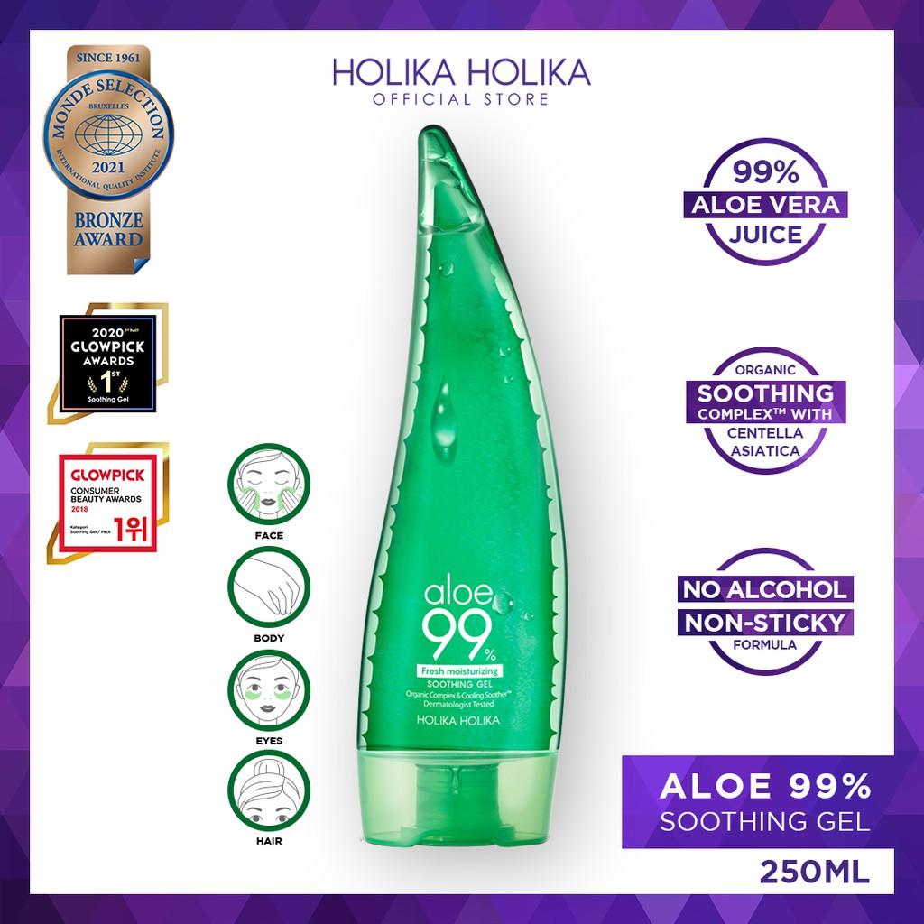 Jual Holika Holika Aloe 99% Soothing Gel (Fresh Moisturizing) 250ml ...