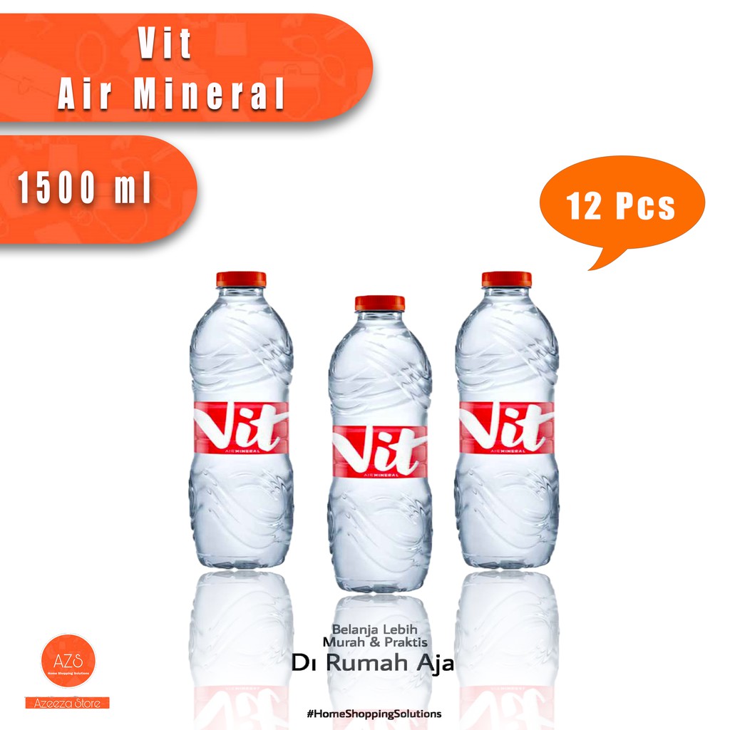 Jual Air Mineral VIT Botol 1500ML 1 DUS ISI 12 BOTOL/Air Mineral Vit ...