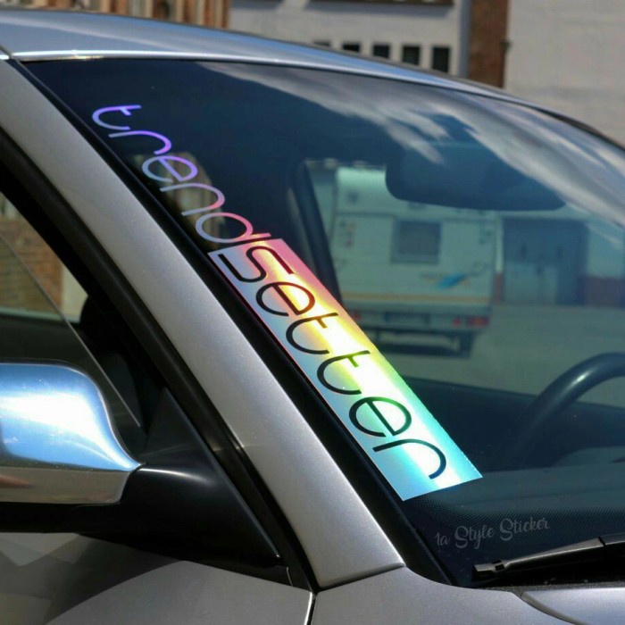 Jual STICKER KACA DEPAN MOBIL STICKER KACA HOLOGRAM TEKS TRENDSETTER ... Jual STICKER KACA DEPAN MOBIL STICKER KACA HOLOGRAM TEKS TRENDSETTER ...