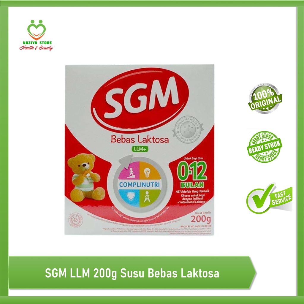 Jual SGM LLM BEBAS LACTOSA 200 GR 0-12 BULAN Susu Formula Bebas Lactosa ...