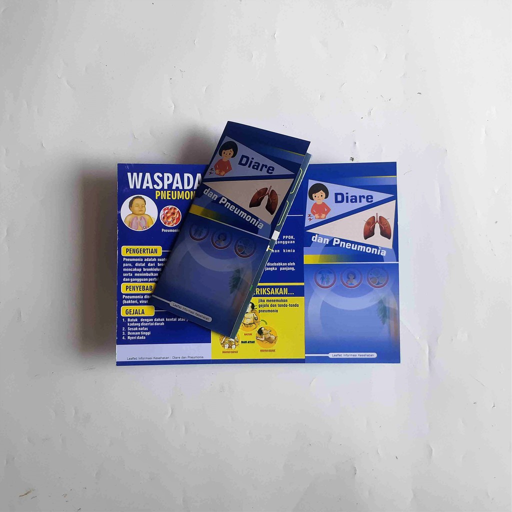Jual Leaflet / Brosur Pneumonia dan Diare, Leaflet Pneumonia, Leaflet ...