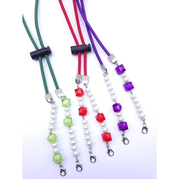 Jual TALI STRAP KALUNG KONEKTOR Masker (MANIK PANJANG JELY) | Shopee ...