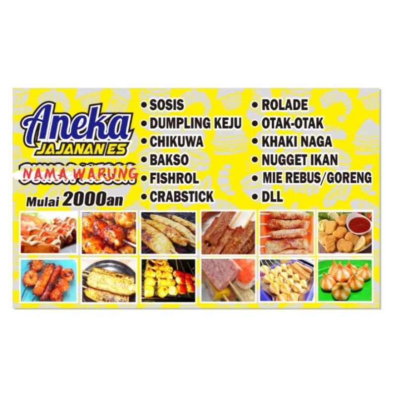Jual SPANDUK/BANNER Aneka Bakaran Sosis/Sate Seafood 1x60 | Shopee ...