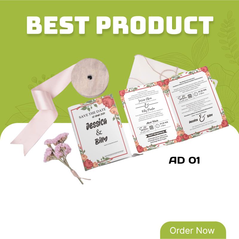 Jual Cetak Cepat Undangan pernikahan kilat Murah Meriah Vintage Rustic ...