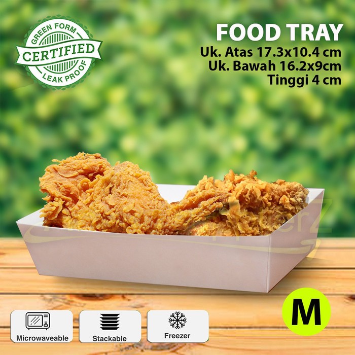 Jual Food Tray PUTIH | M (100 pcs) | Shopee Indonesia