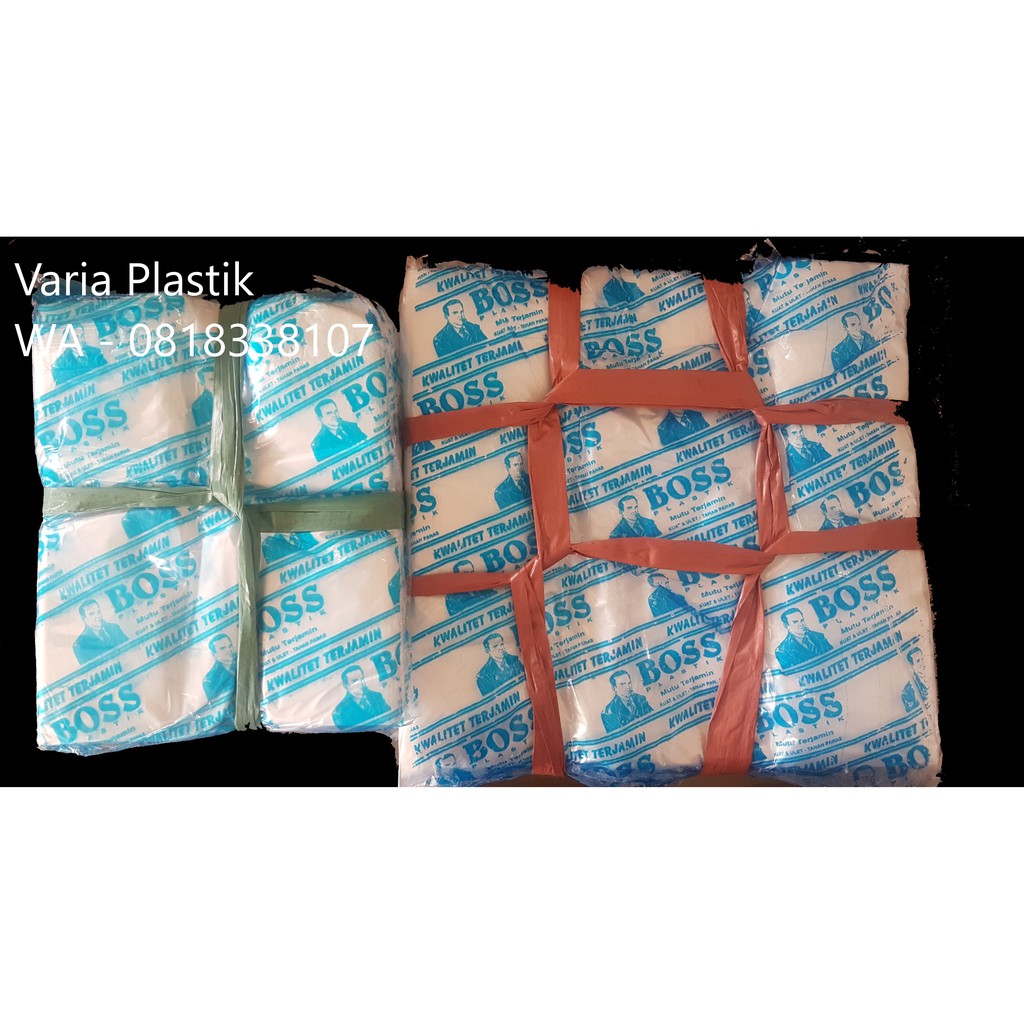Jual Kantong Kresek Bening Merk Boss Biru 15 / 24 | Shopee Indonesia