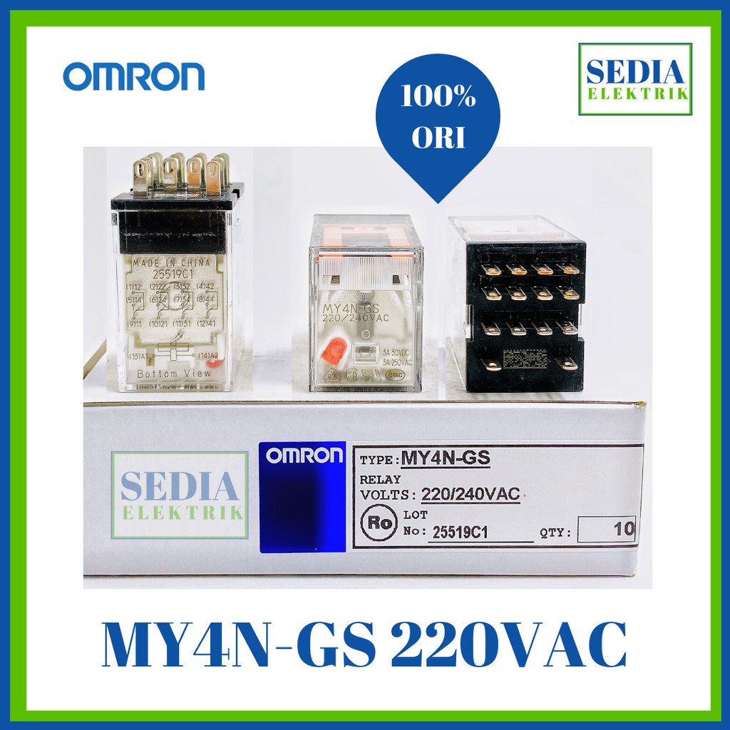 Jual Relay Omron MY4N-GS-220VAC MY4NGS 220VAC | Shopee Indonesia