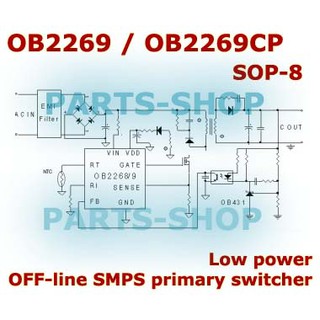 OB2269 smd IC OB2269CP Current Mode Switching Regulator OB 2269 sop-8 ...