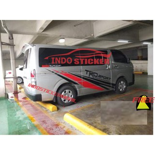Jual Striping sticker mobil hiace sticker trd mobil toyota hiace side ...