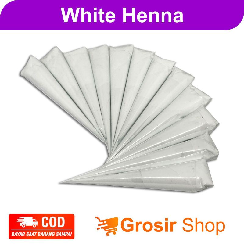 Jual White henna putih henna wedding henna pacar henna cone | Shopee ...