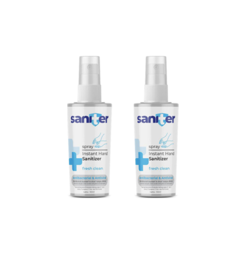 Jual Saniter Hand Sanitizer Spray 60 ml x2 | Shopee Indonesia