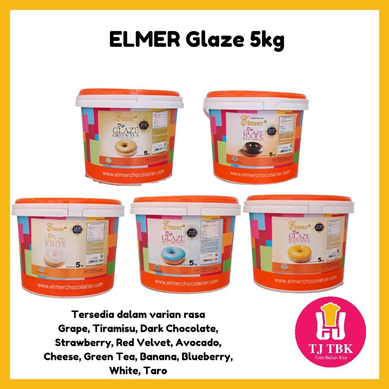 Jual Elmer Glaze 5kg | Glaze/Topping rasa Tiramisu, Dark Chocolate ...