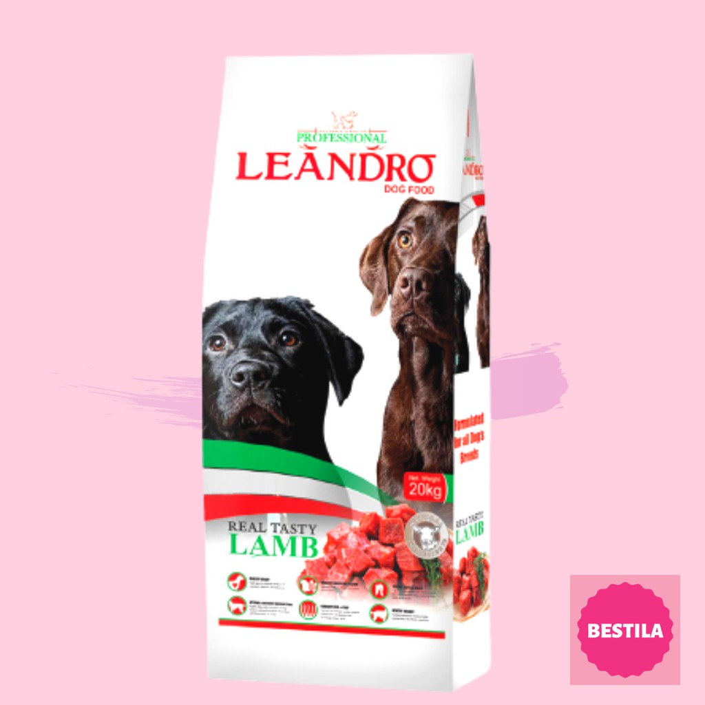 Jual Makanan Anjing LEANDRO Dog Food Professional 20 kg Real Tasty Lamb ...