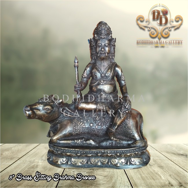 Jual Patung Rupang Arca Dewa Brahma Brass Sitting Brahma Bronze 8 inch ...