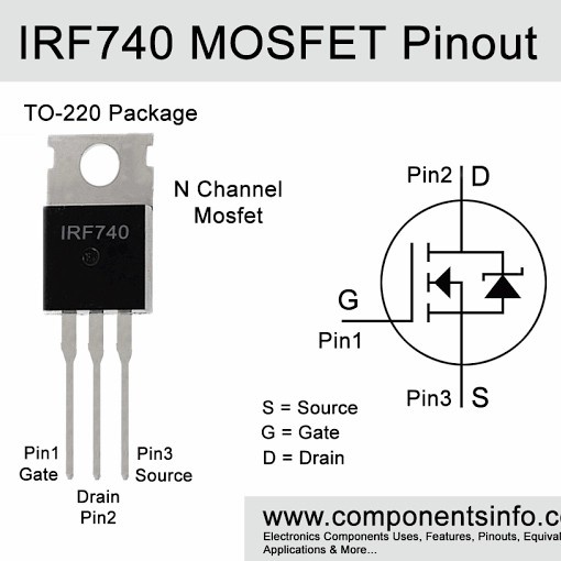 Jual IRF740 IRF 740 IRF740PBF N-Channel Mosfet 10A 400V To-220 Transistor | Shopee Indonesia