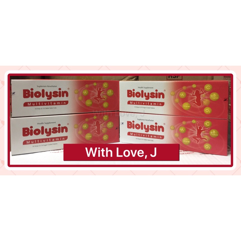 Jual BIOLYSIN MULTIVITAMIN ( 100 TABLET ) | Shopee Indonesia