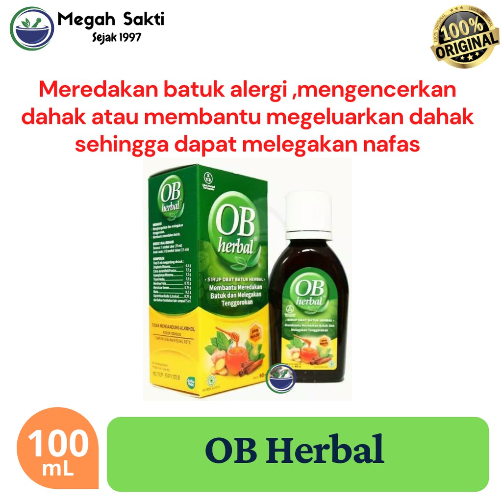 Jual MGS - OB Herbal Sirup Obat Batuk 100ml / OBH Herbal 100 mL ...
