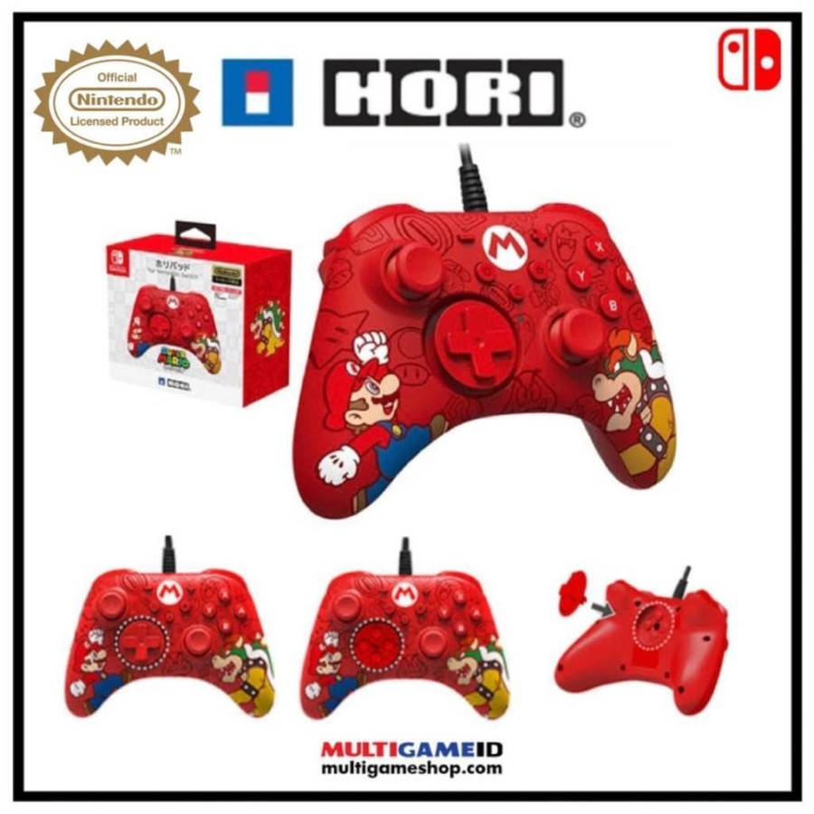 Jual Switch Wired HoriPad Controller Mario&Bowser (HORI) | Shopee Indonesia