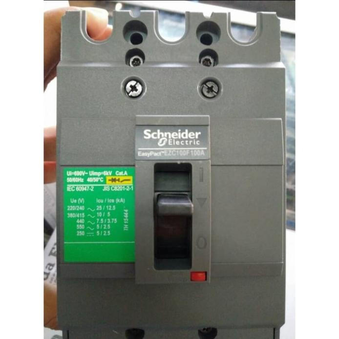 Jual Breaker/Mccb Schneider Ezc100F3100 100A 10Ka 3Pole Diskon!!R32A | Shopee Indonesia