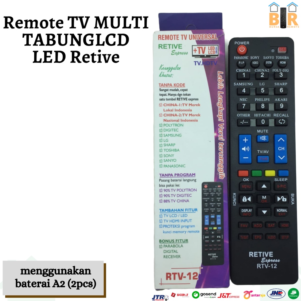 Jual Remot / Remote TV Universal RETIVE TV Tabung LCD LED tanpa dus ... Jual Remot / Remote TV Universal RETIVE TV Tabung LCD LED tanpa dus ...