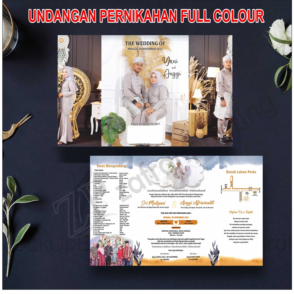 Jual UNDANGAN PERNIKAHAN CANTIK FULL COLOR | Shopee Indonesia