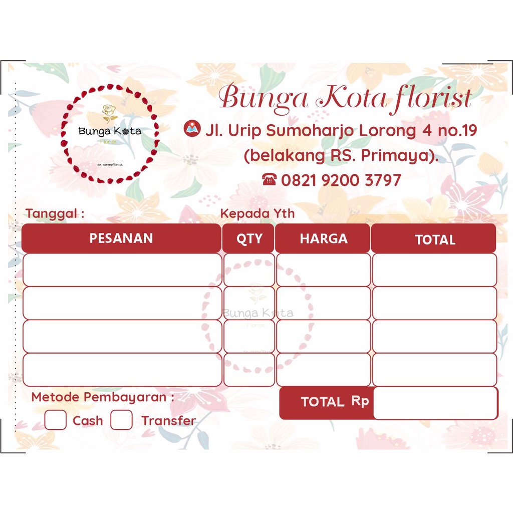 Jual nota / kwitansi 2ply 1/8 f4 Custom full collor | Shopee Indonesia