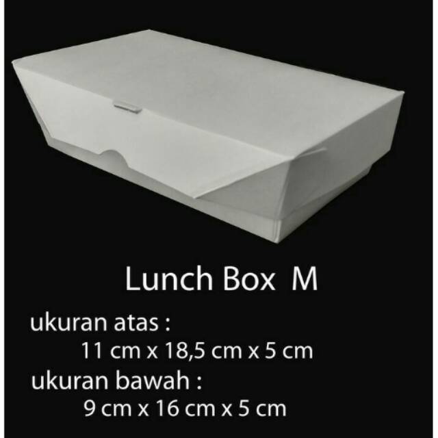 Jual ISI 100 PC Paper Box Lunch uk. M - Paper Box Kertas - Paper Lunch ...