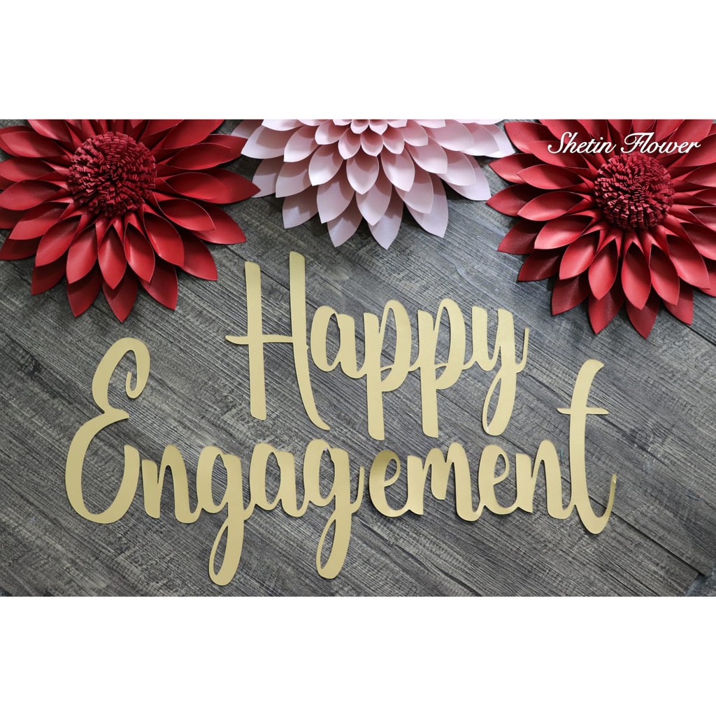 Jual Shetin Paper Flower Kertas Jasmine Cutting Happy Engagement BISA ...