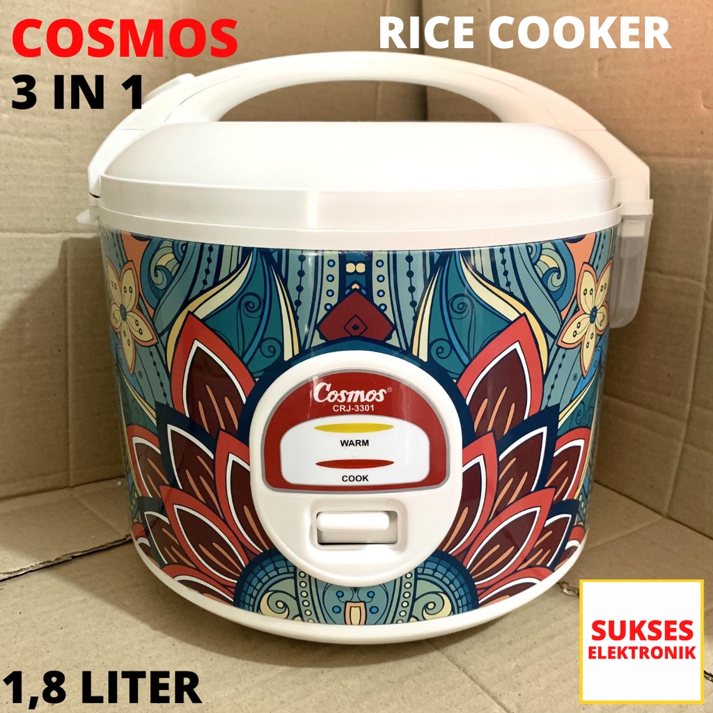 Jual RICE COOKER COSMOS 1,8 LITER / MAGICOM MEJIKOM KOSMOS CRJ-3301 2L ...