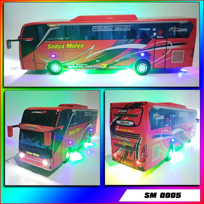 Jual Miniatur bus RC remot control cas Sedya mulya jb3+ | Shopee Indonesia