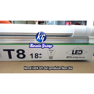 Jual LAMPU TL LED 18W PUTIH / SET LAMPU NEON TUBE LED 18 WATT Indonesia ...