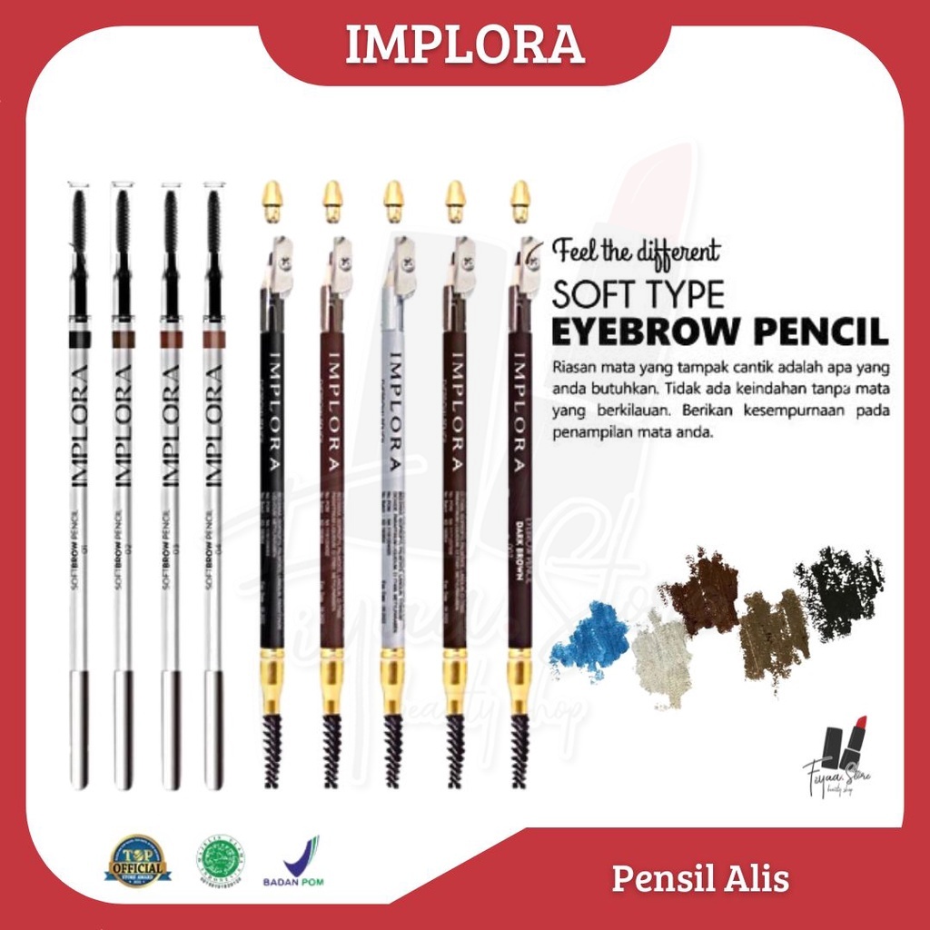 Jual Pensil Alis implora 2in1-Soft Type Eyebrow Pencil ORIGINAL BPOM ...