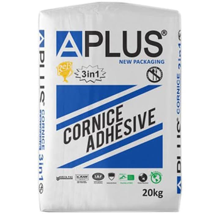 Jual COMPOUND GYPSUM / KOMPON GIPSUM APLUS CORNICE ADHESIVE 20 KG ...