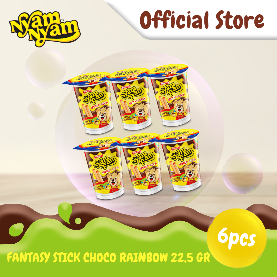 Arnott's Nyam-Nyam Fantasy Stick Choco Rainbow 25 gr x 6 | Shopee Indonesia Arnott's Nyam-Nyam Fantasy Stick Choco Rainbow 25 gr x 6 | Shopee Indonesia