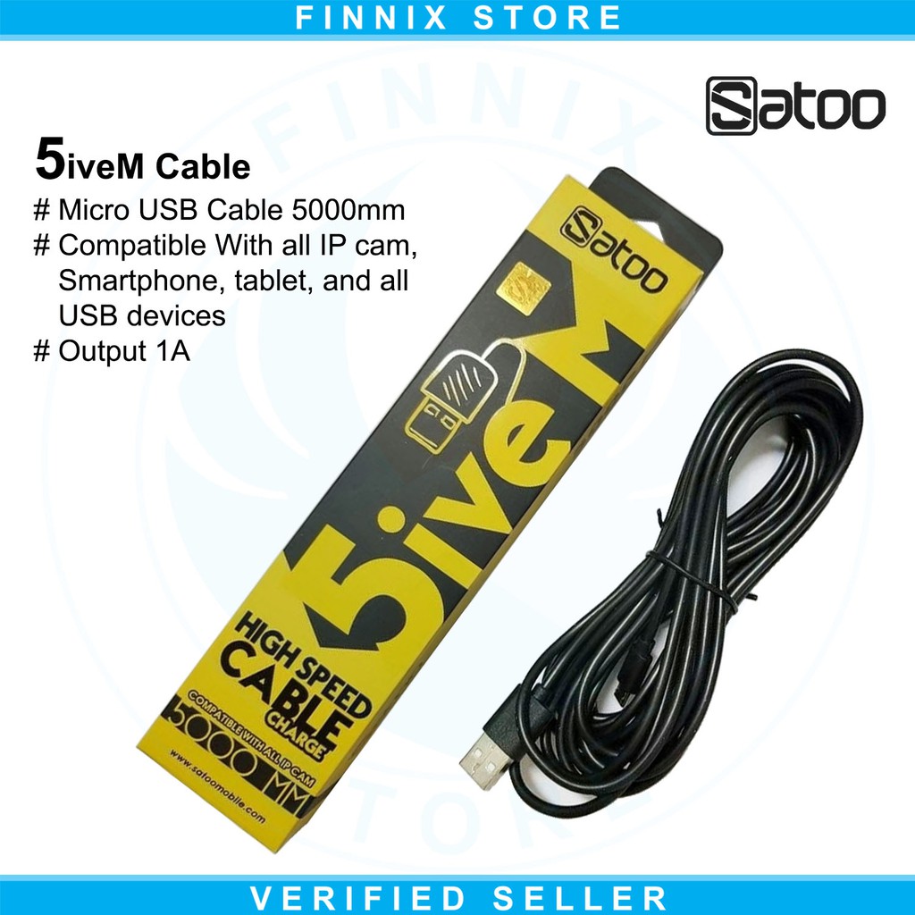 Jual Kabel Micro USB 5 Meter / Cable Power for IP Cam / Smartphone ...