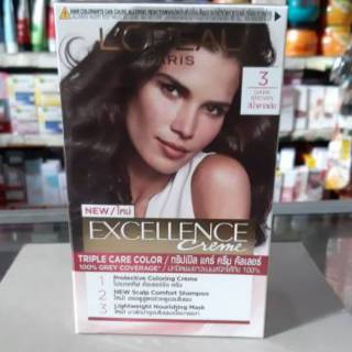 Semir Loreal Paris Excellence Creme Hair Color - No 3 (Dark Brown) Cat ...