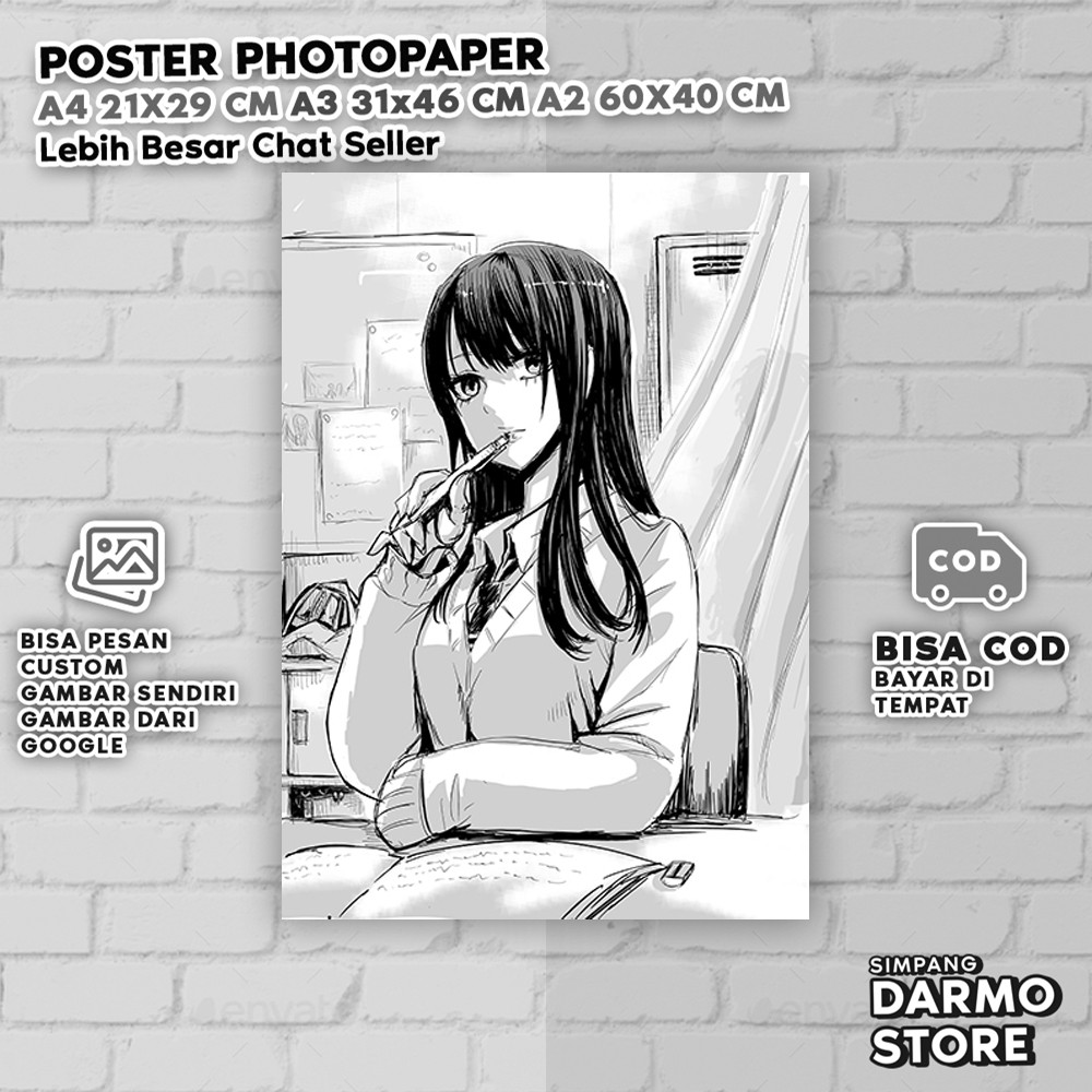 Jual Poster Mieruko Chan Anime Wibu Miko Yotsuya Hana Yurikawa Yuria ...