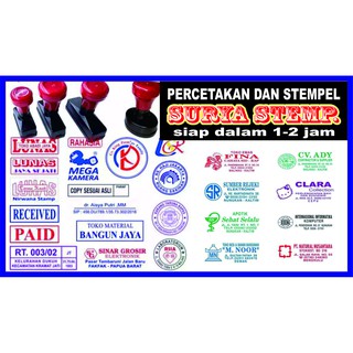 Jual Stempel otomatis / stempel plash / stempel warna 1 warna ukuran ...