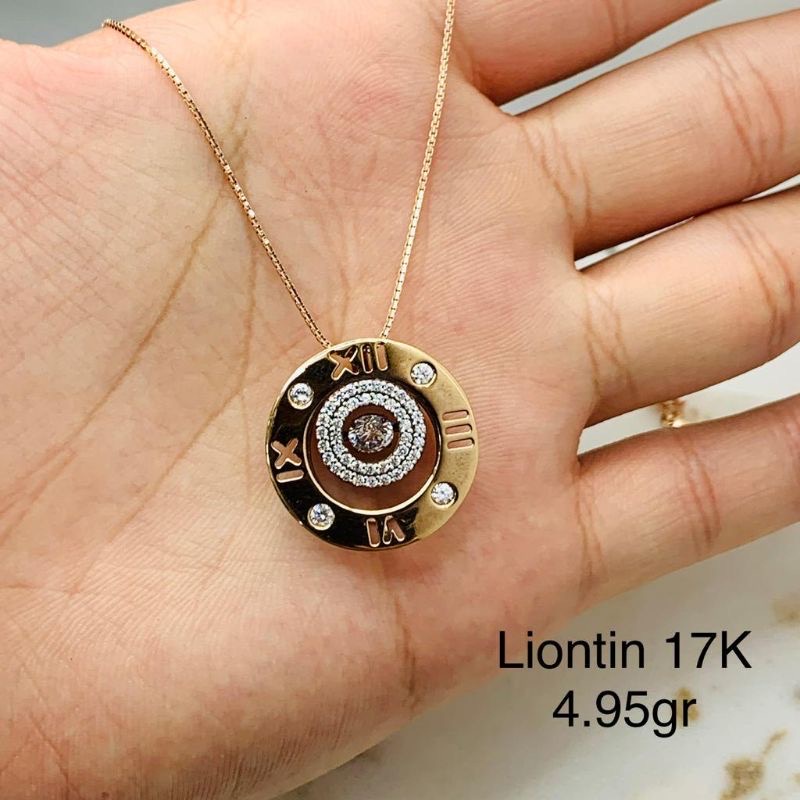 Jual Liontin untuk Kalung Emas Asli Kadar 750 17K Rose Gold Model ...